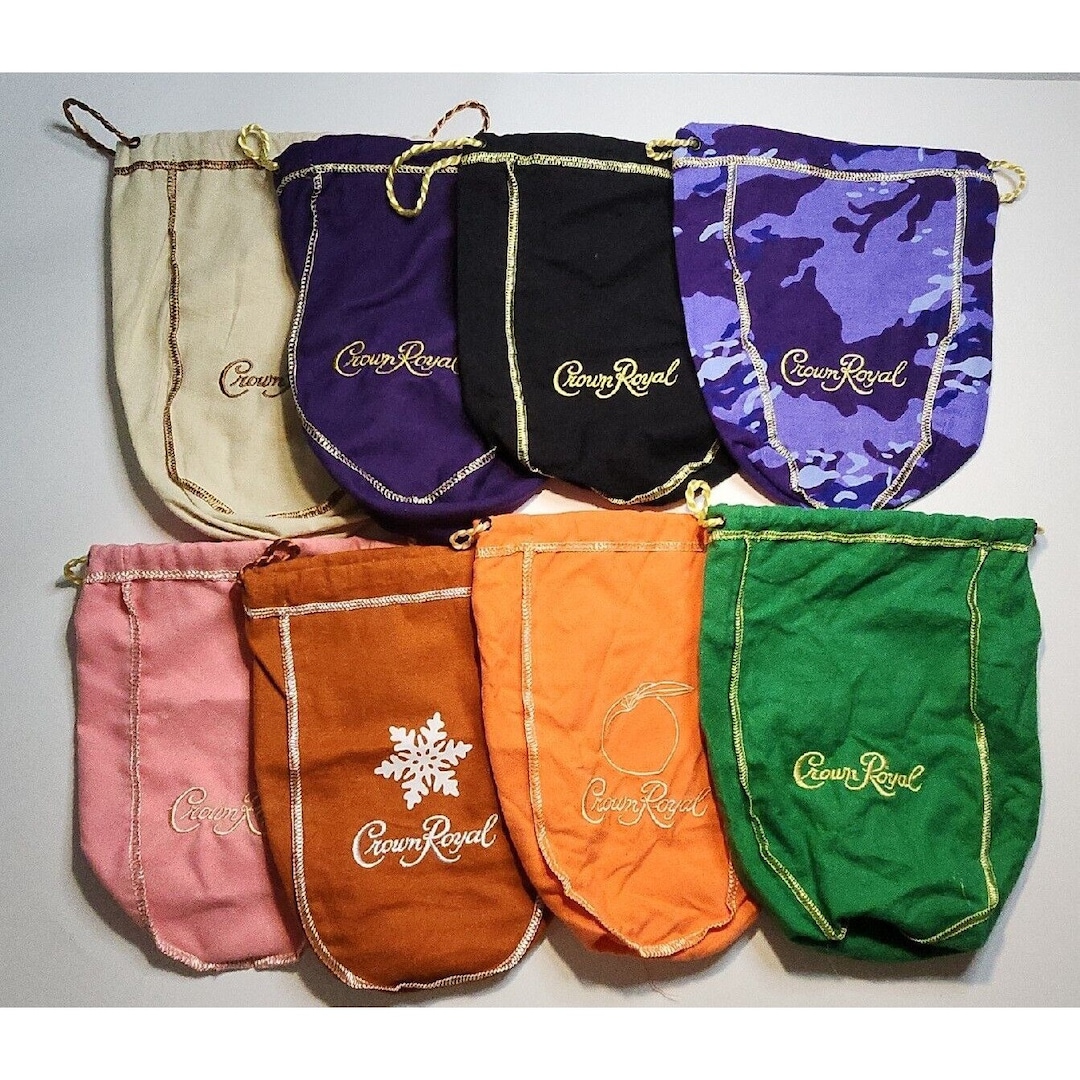 Mixed Lot of 8 Crown Royal Bags 750ml & 1 Liter Variety Pack of ...