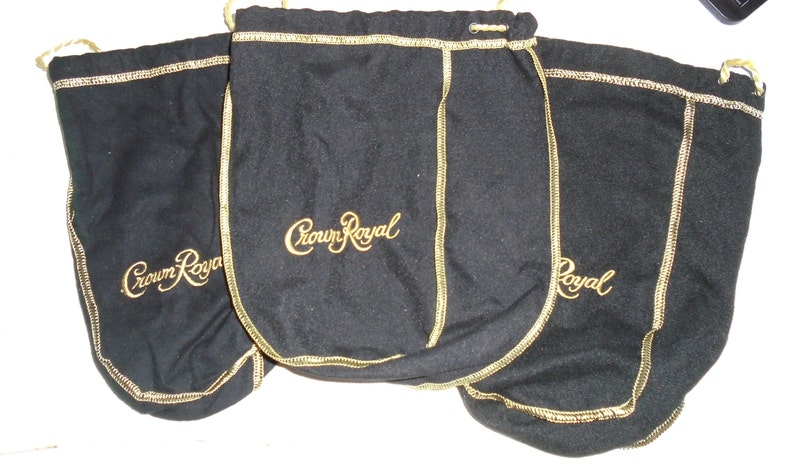 Lot of 50 Crown Royal Black Cloth Drawstring Bags Etc 750ml-1L | Etsy