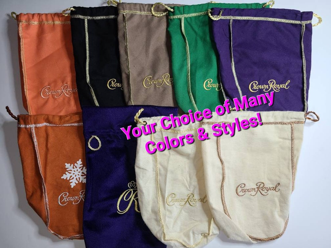 Crown Royal Bags Your Choice of Many Colors / Styles Variety Build a ...