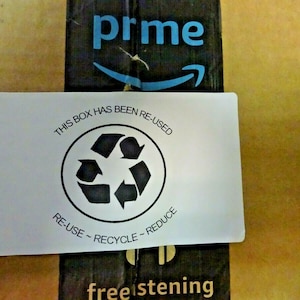 This Box Has Been Re-used Re-use Recycled Reduce Shipping Label ...
