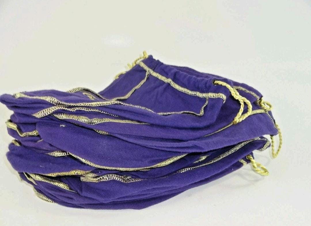 Lot of 20 Purple Crown Royal Cloth Drawstring Bags for Crafts Etc 750ml ...