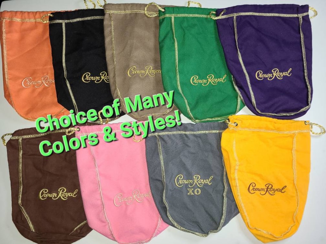 Crown Royal Bags Your Choice of Many Colors / Styles Variety Build a ...