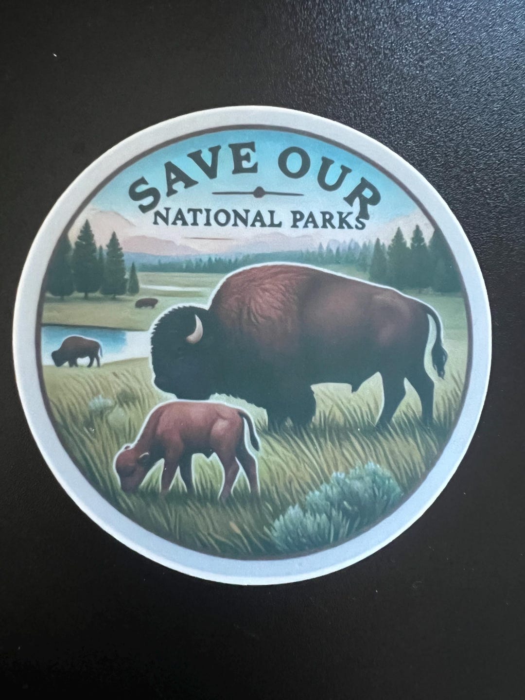 Save Our National Parks Buffalo Wildlife Sticker – 3” Waterproof Decal ...