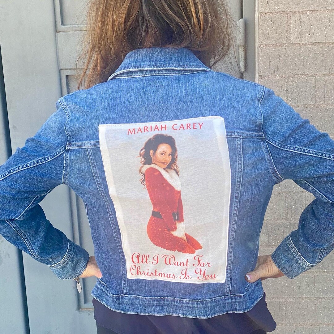 Christmas Denim Jacket - Etsy