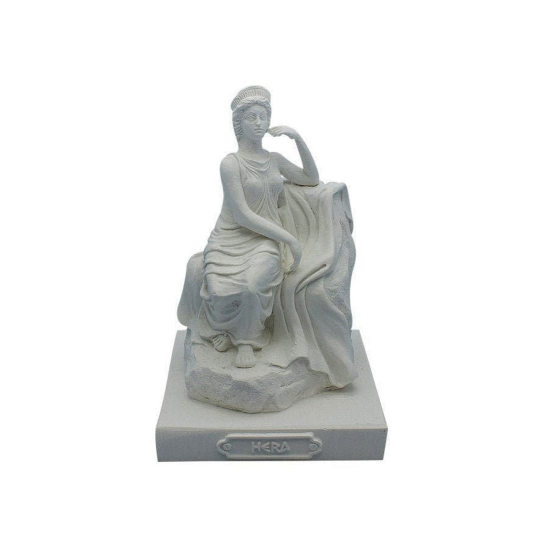 Hera Goddess Statue Throned Greek Roman Mythology Handmade Alabaster ...