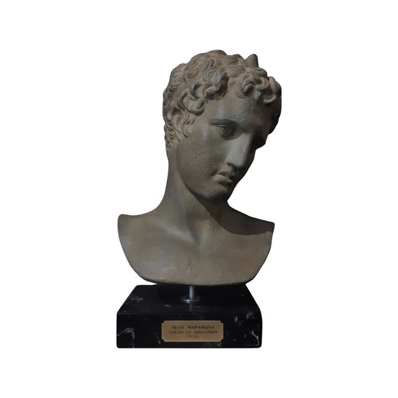 The Marathon Boy or Ephebe of Marathon Bust Statue Ancient - Etsy