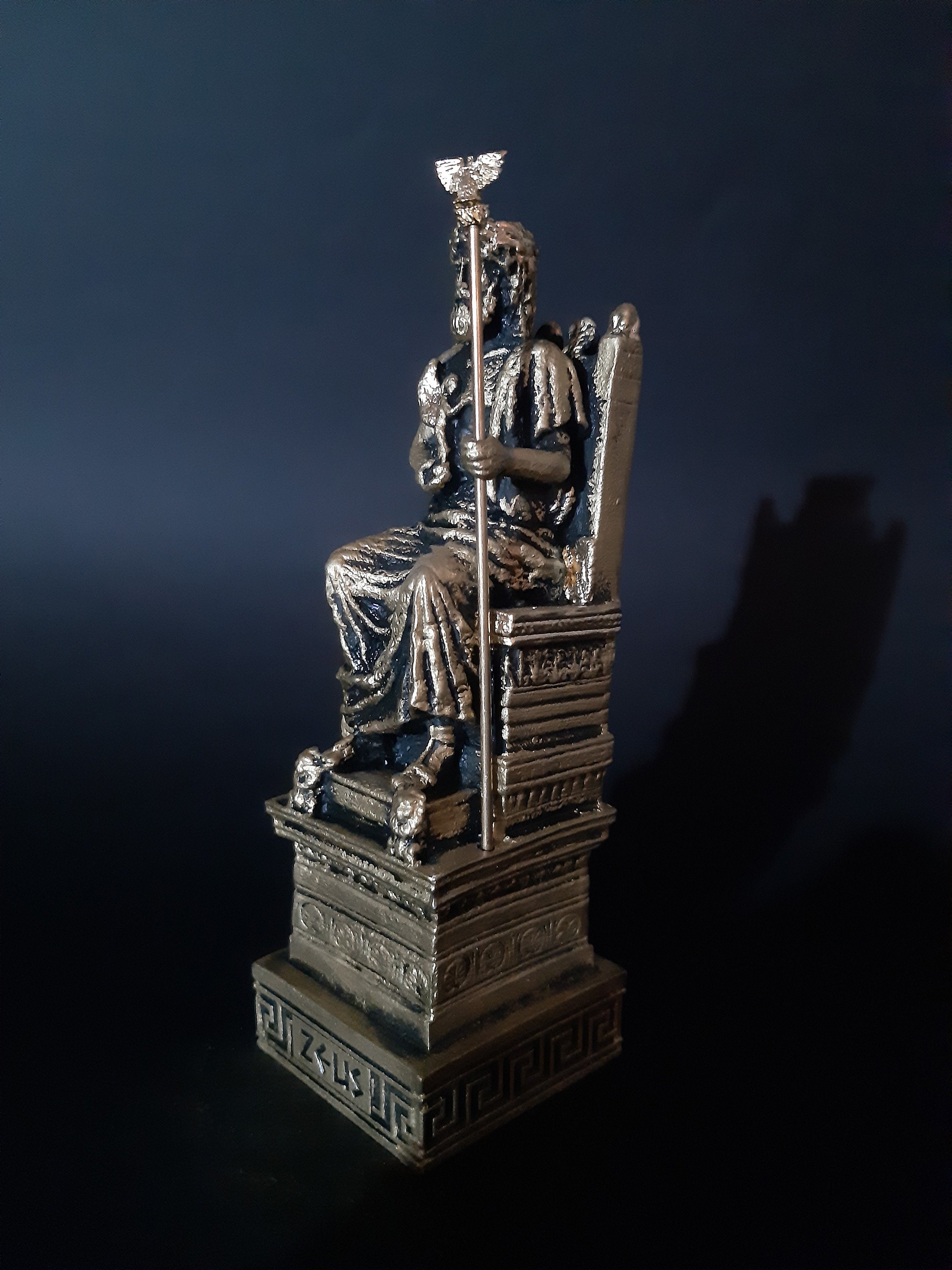 Zeus on Throne Greek Roman God Statue Handmade Alabaster - Etsy