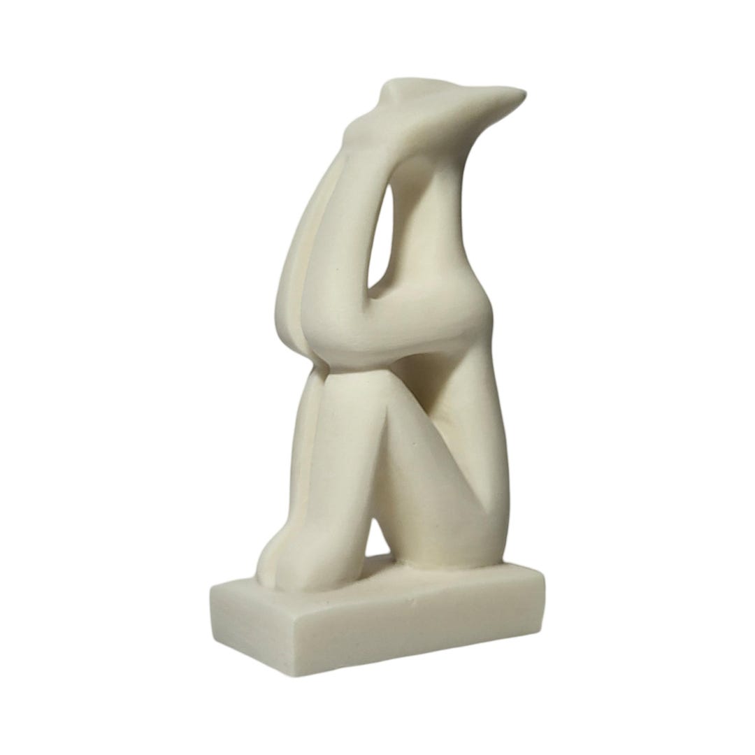 Cycladic Art Thinker Statue 12cm Alabaster Sculpture - Etsy