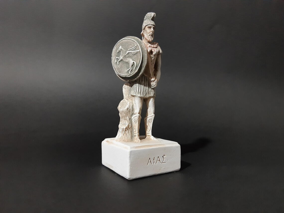 Ajax the Great Mini Statue Greek Handmade Plaster Figurine - Etsy