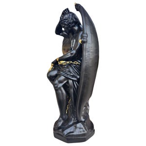 Lucifer Statue Devil Demon Sculpture 23cm Black Gold - Etsy