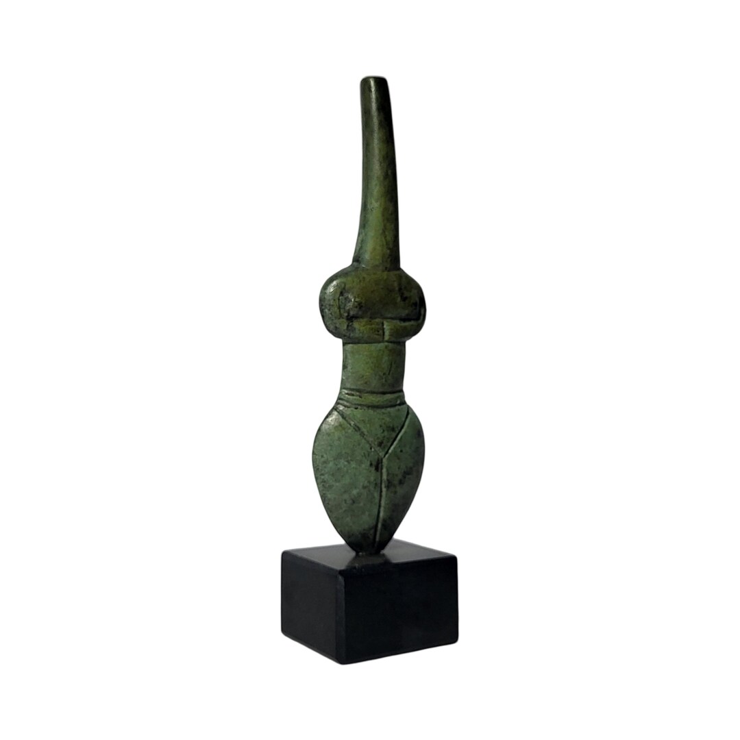 Female Figurine Replica - Museum of Cycladic Art 12cm Bronze Sculpture ...
