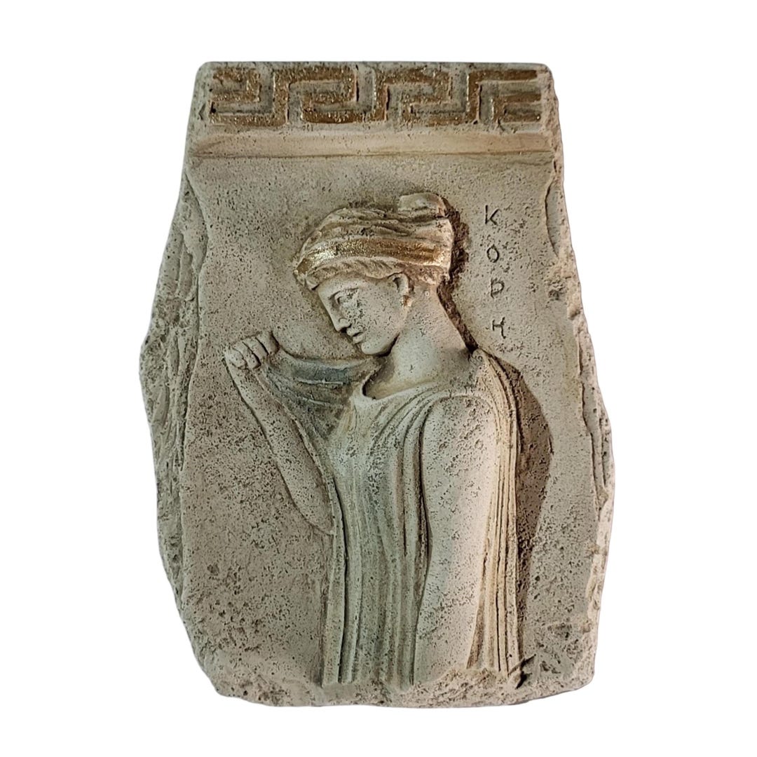 Greek Kore Wall Relief Plaque Ancient Woman Sculpture Solid Plaster ...