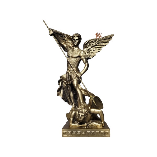 Bronze St Michael Archangel Statue - Etsy