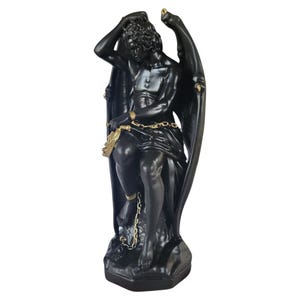 Lucifer Statue Devil Demon Sculpture 23cm Black Gold - Etsy