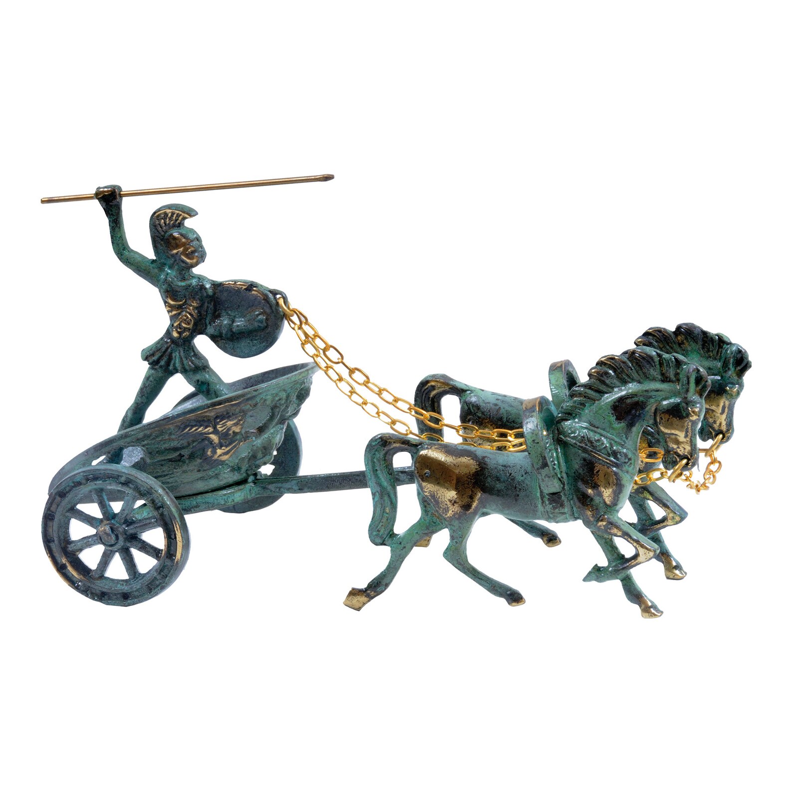 Achilles Chariot Bronze Sculpture Greek Handmade Statue | Etsy