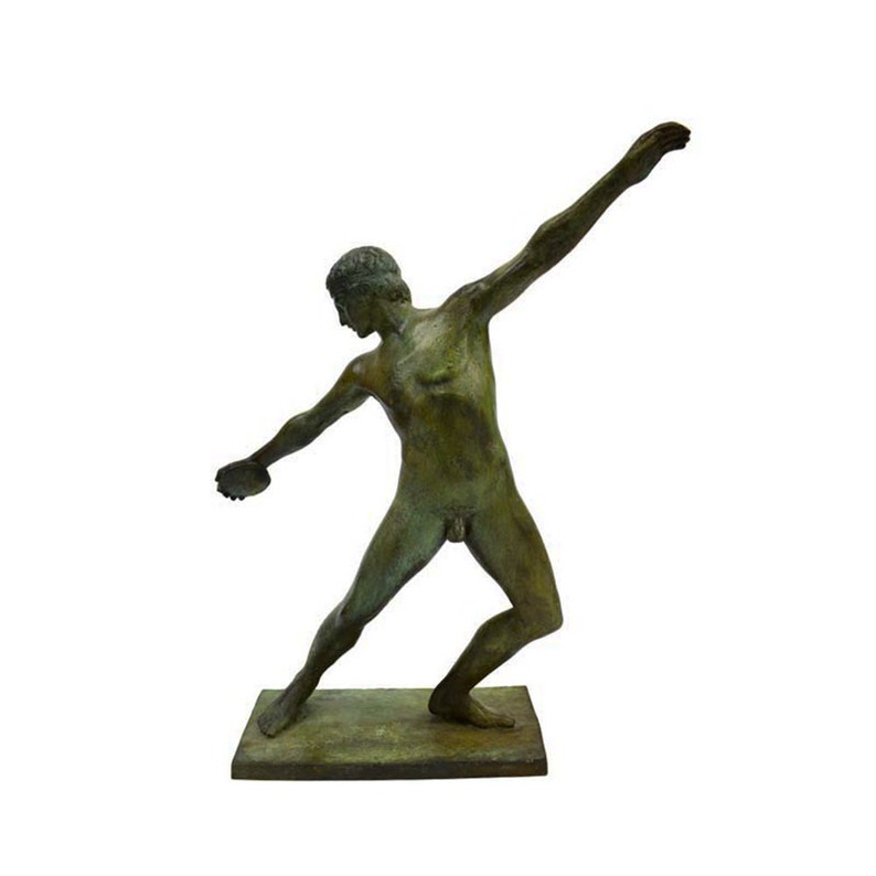 Discobolus of Myron Sculpture Alabaster Greek Handmade Archaic Museum ...