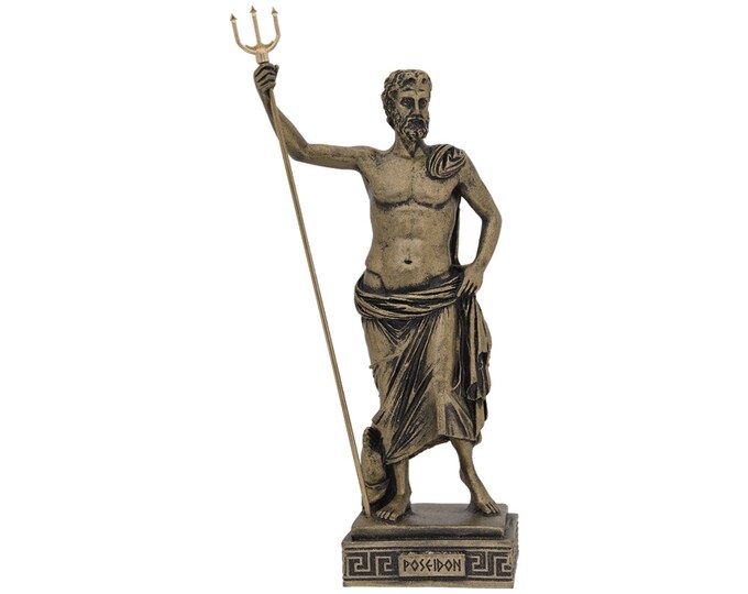 40cm Poseidon God Statue Greek Roman Mythology Handmade - Etsy