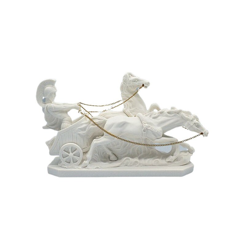 GREEK ROMAN Chariot Sculpture Marble Handmade Statue 24cm - Etsy
