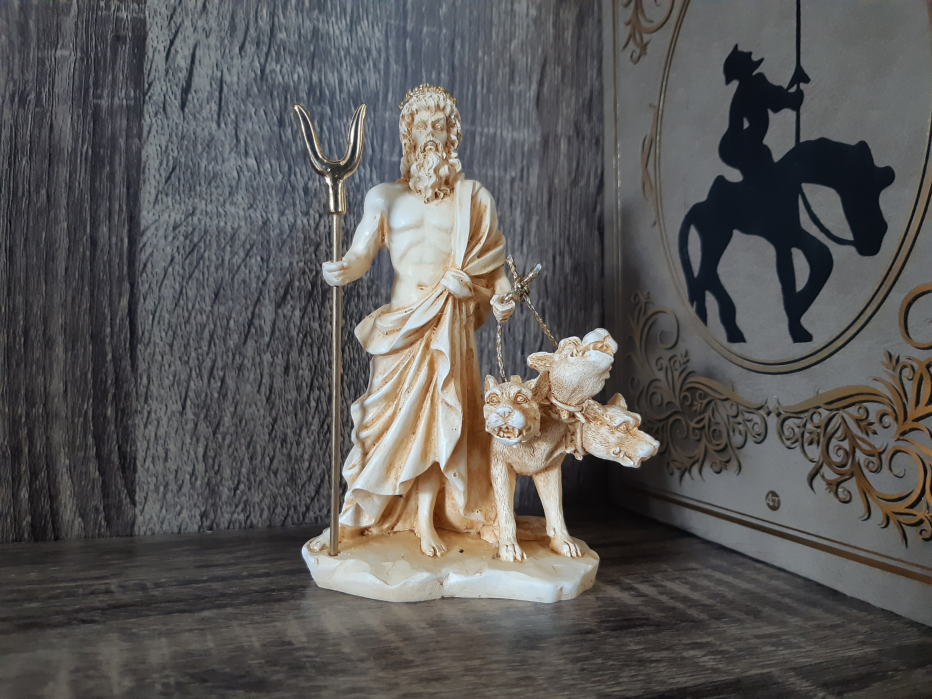 Hades With Cerberus Statue