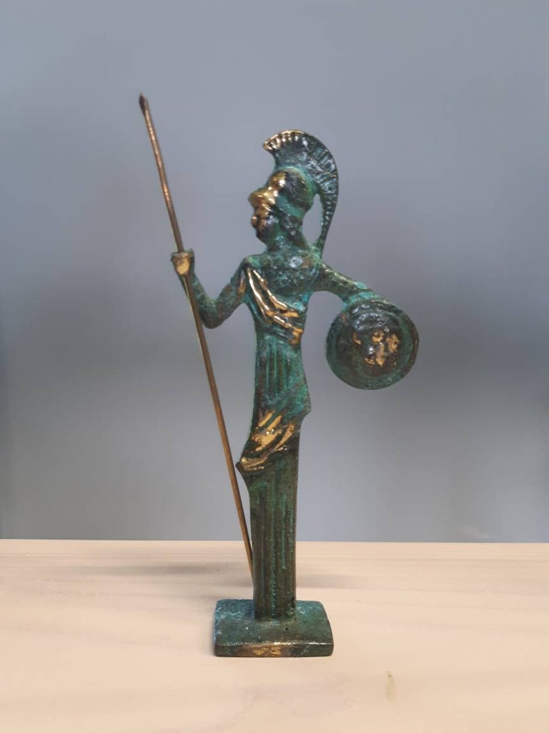 Athena Minerva Bronze Sculpture Greek Roman Mythology Goddess - Etsy