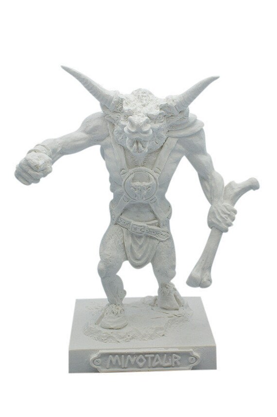 Minotaur Marble Sculpture Minotauros Greek Mythology Minoss | Etsy