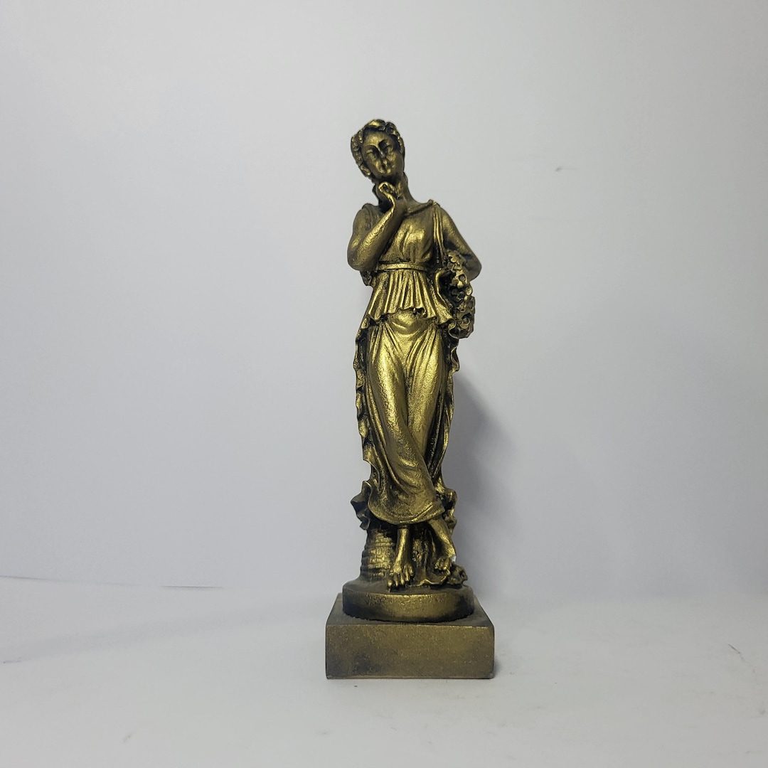 Persephone Goddess Vintage Gold Color Statue 15cm - Etsy
