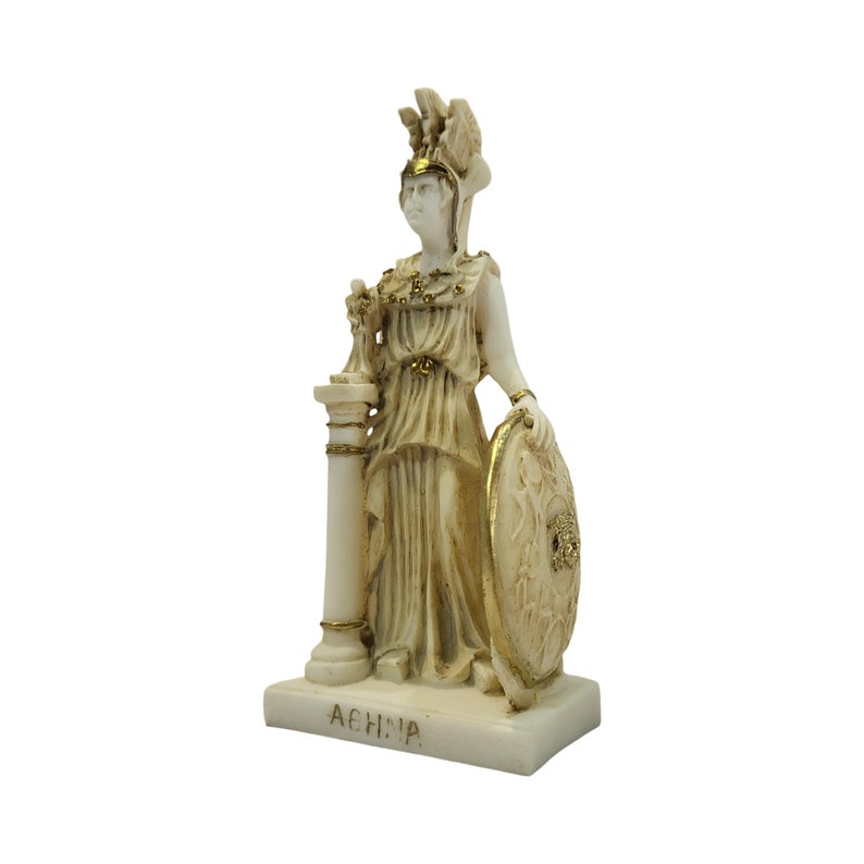 Classic Athena Goddess Statue Handmade Alabaster Sculpture 16.30cm - Etsy