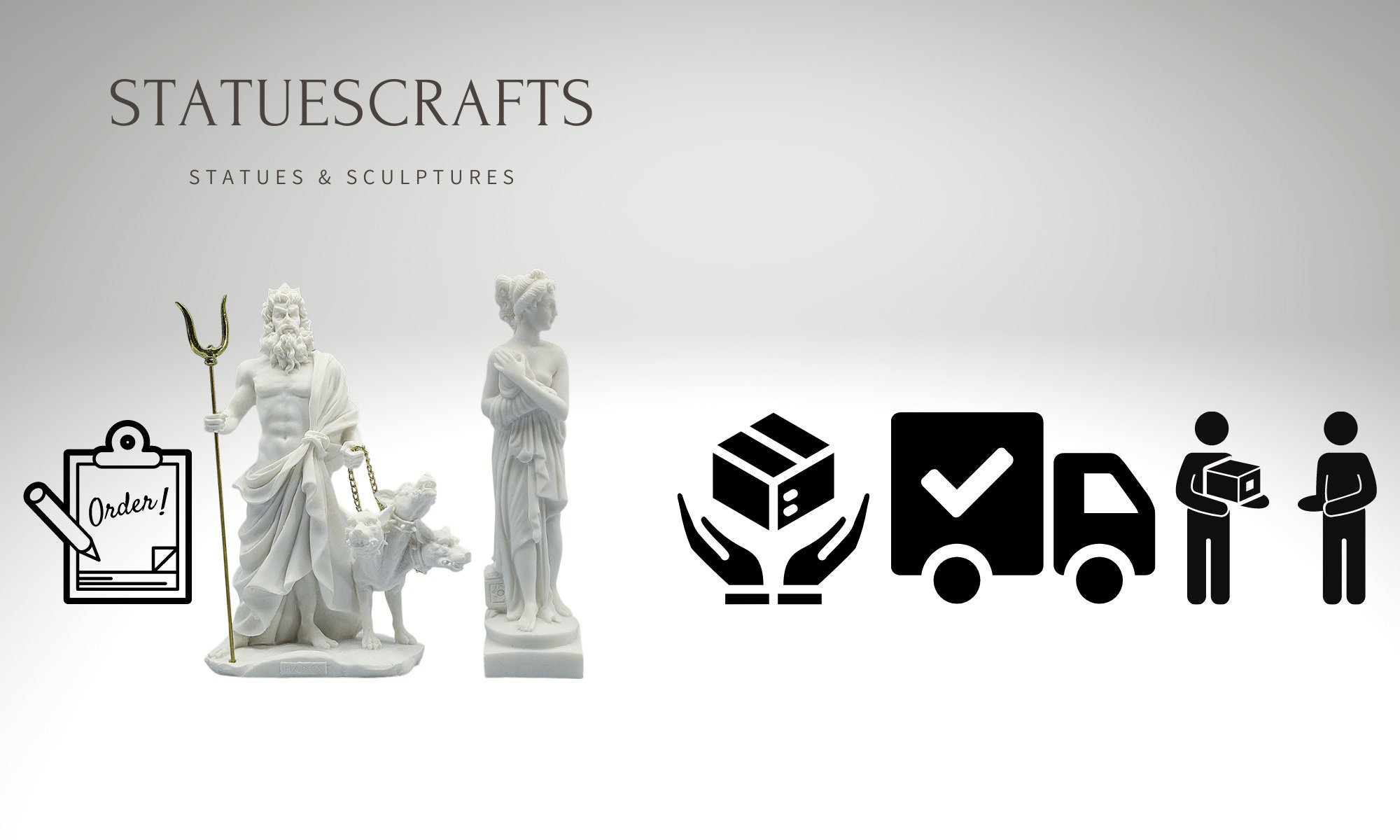 Hades and Persephone Set Statues Alabaster | Etsy