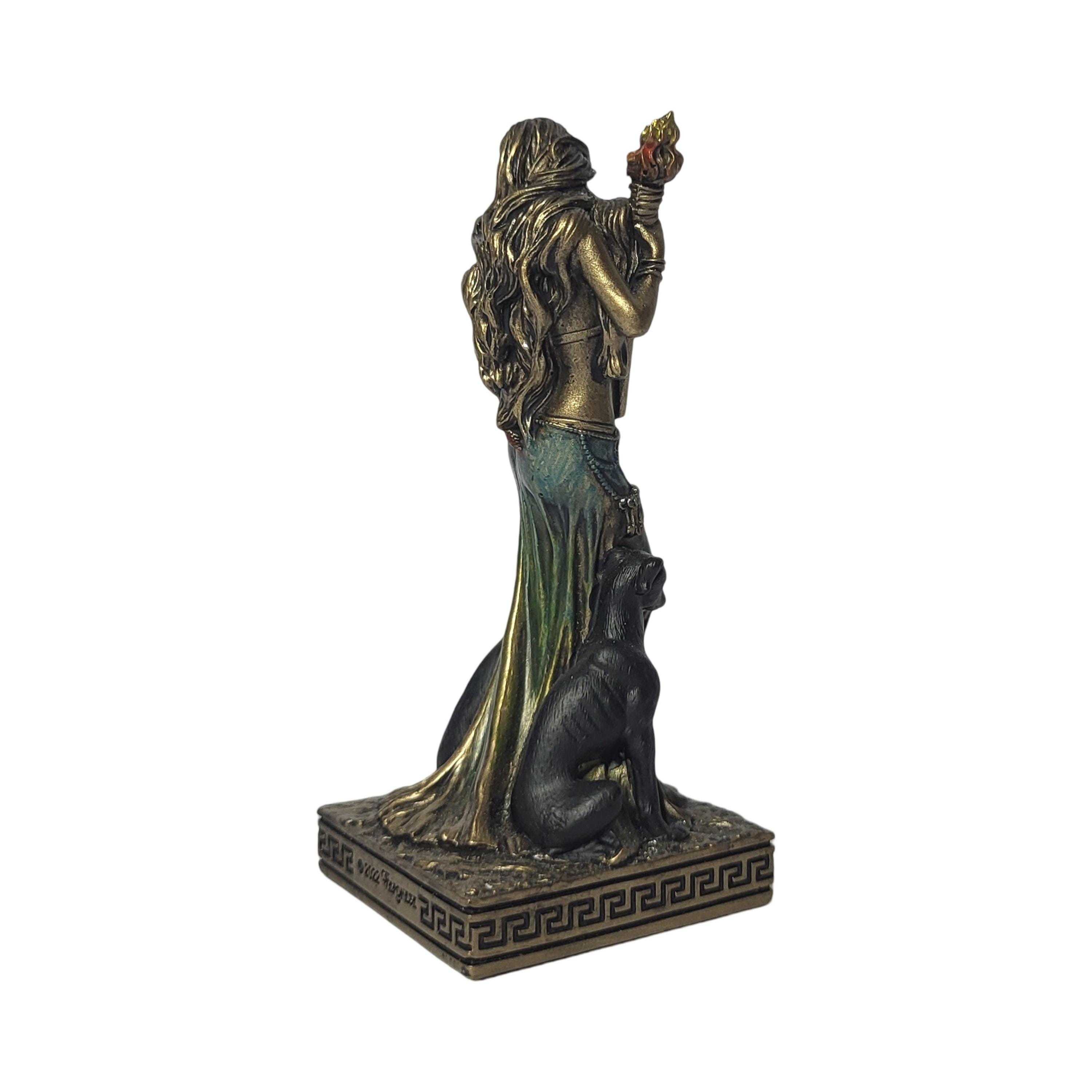 Mini Hecate Goddess Bronze Color Statue 9cm - Etsy