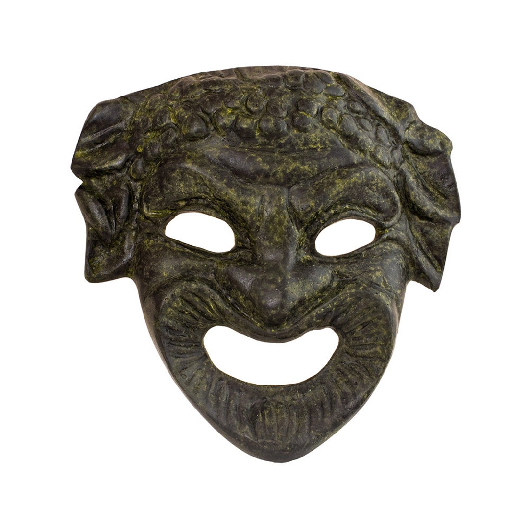 Ancient Greek Comedy Mask Bronze Sculpture Handmade Replica Craft ...