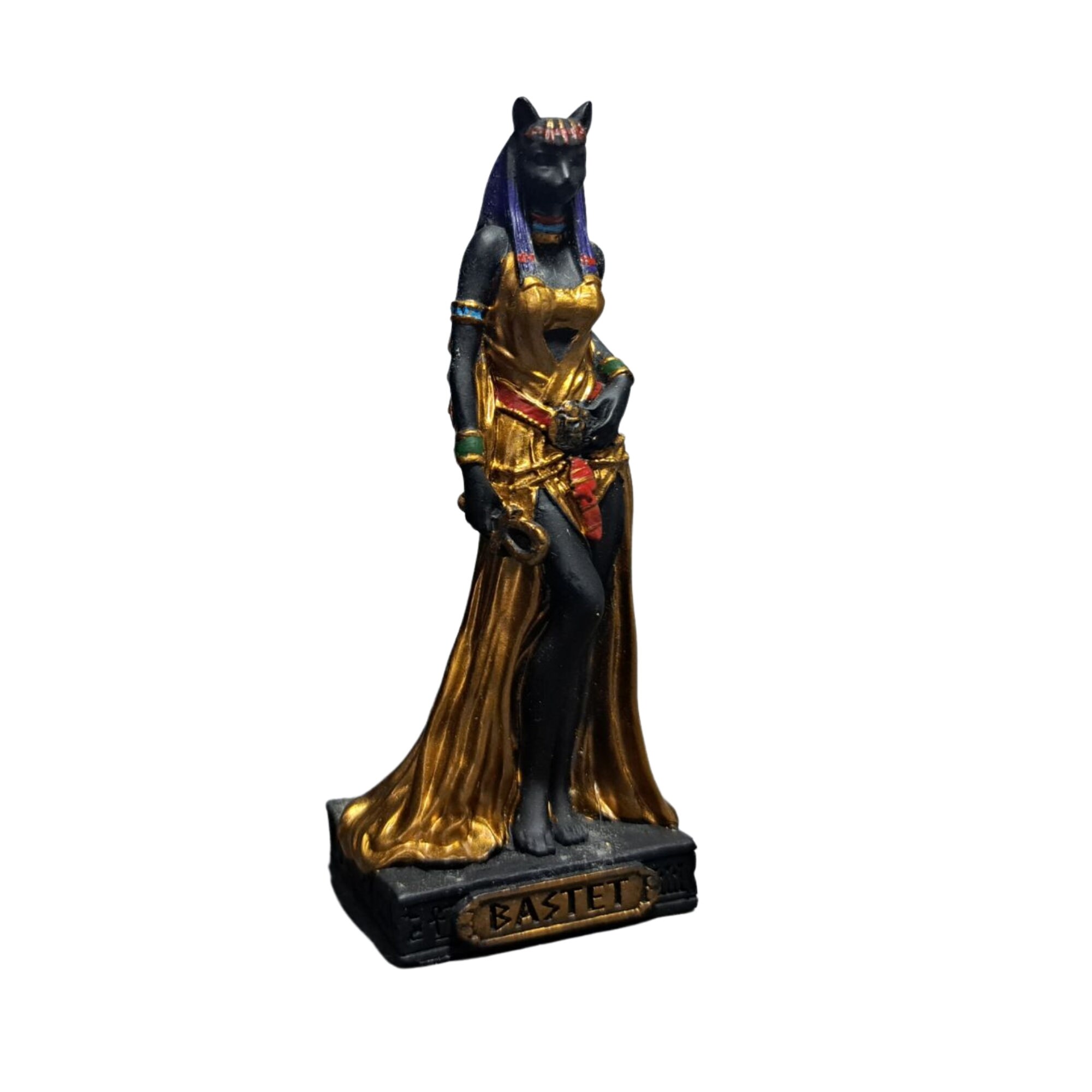 Bastet Statue Egyptian Goddess Mini Resin Bronzed Sculpture - Etsy