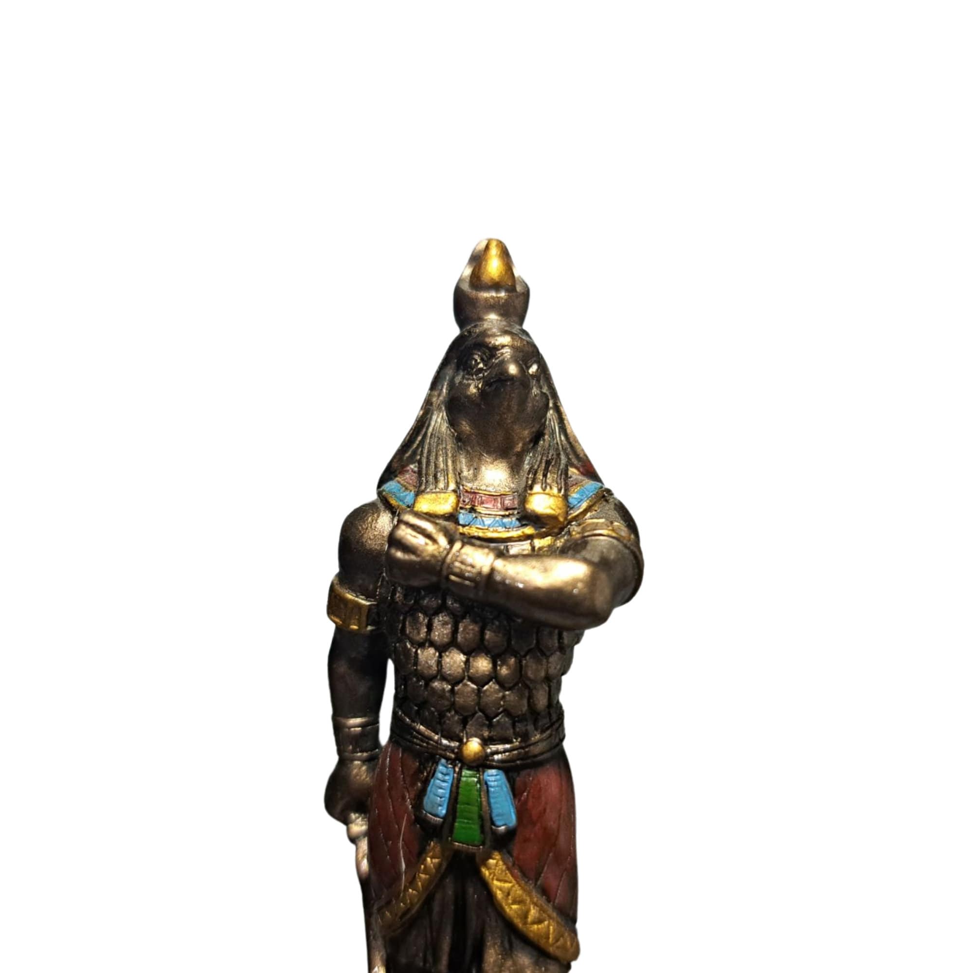 Horus Statue Egyptian God Mini Resin Bronzed Sculpture - Etsy