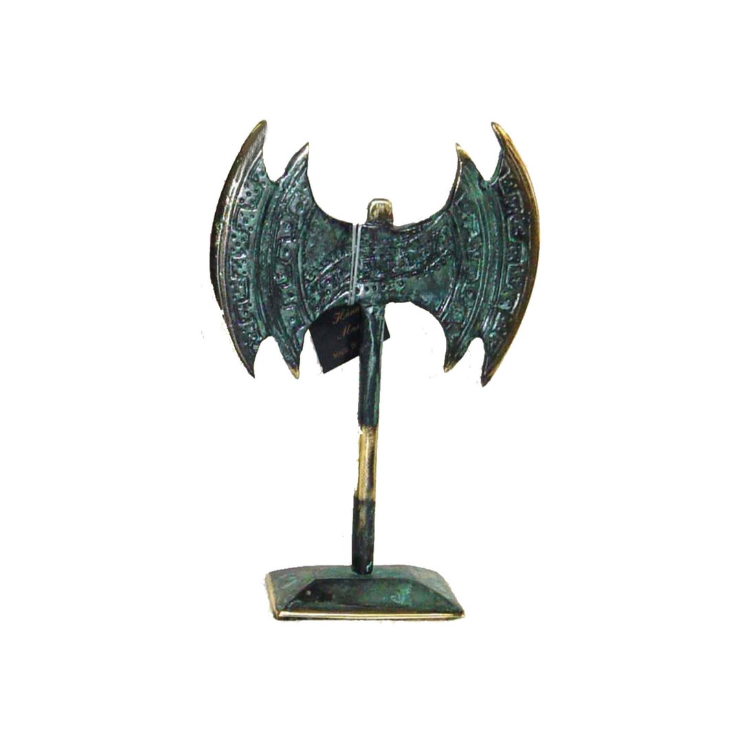 Double Bronze Axe Ancient Greek Statue Handmade Labrys Sculpture 16cm ...