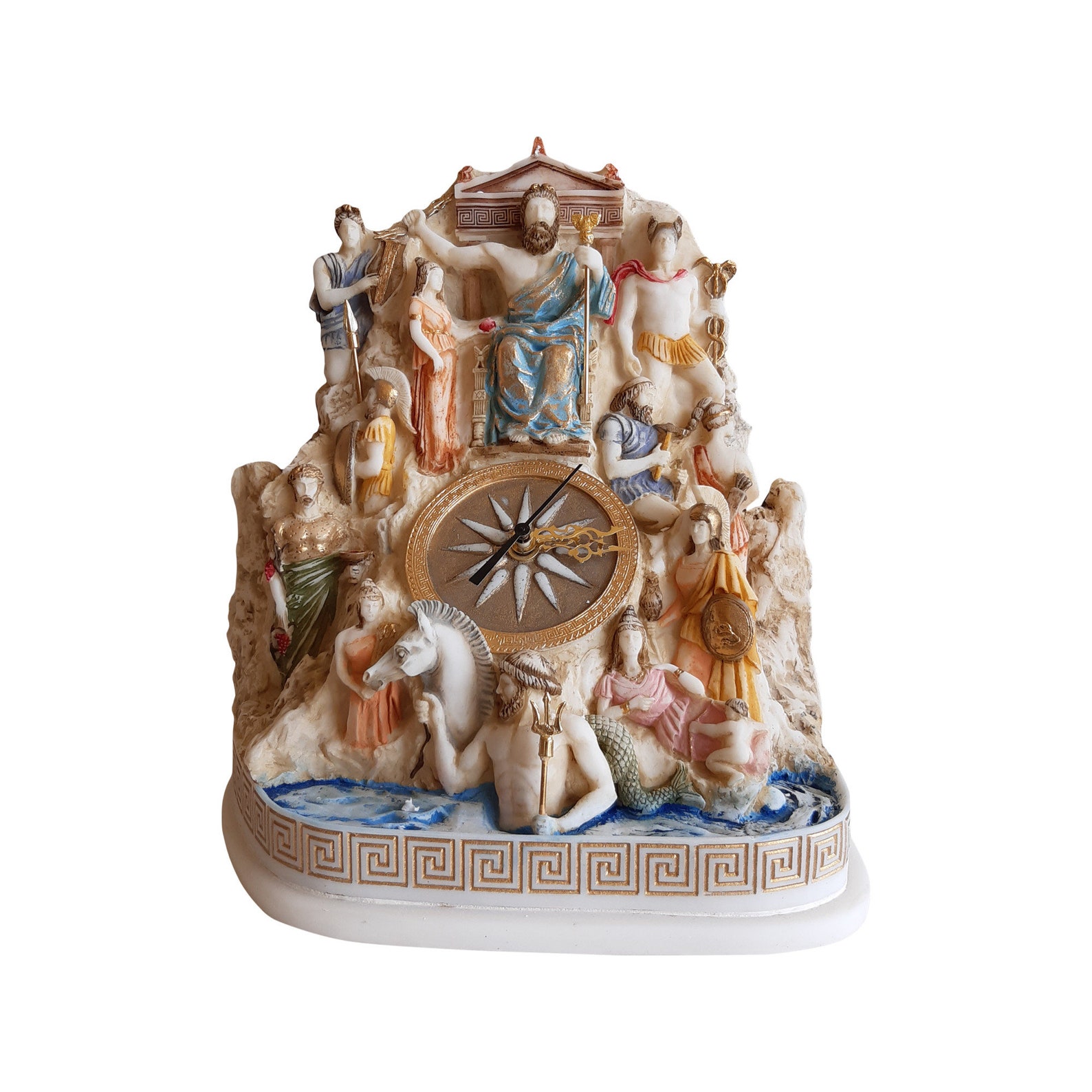 Set 12 Olympian Gods Sculpture Clock Greek Handmade - Etsy