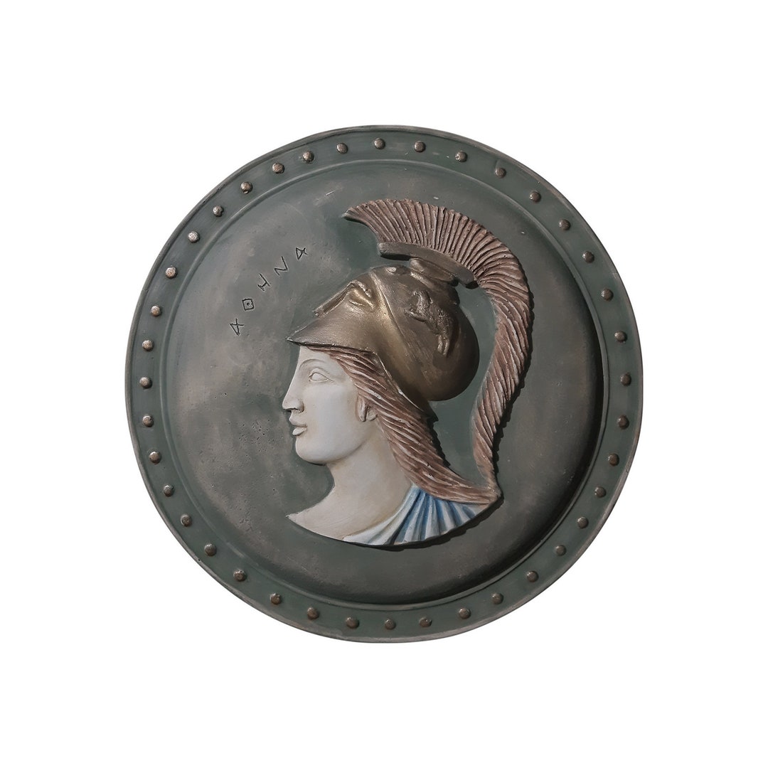 Escudo de la Diosa Atenea Placa de Pared Escultura de Yeso 35cm - Etsy ...