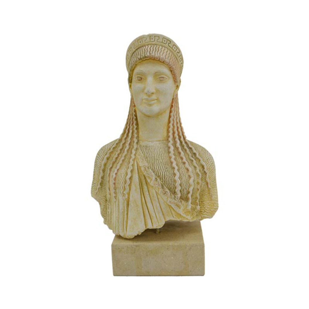 The Acropolis Archaic Statue of Kore Greek Handmade Alabaster Sculpture ...