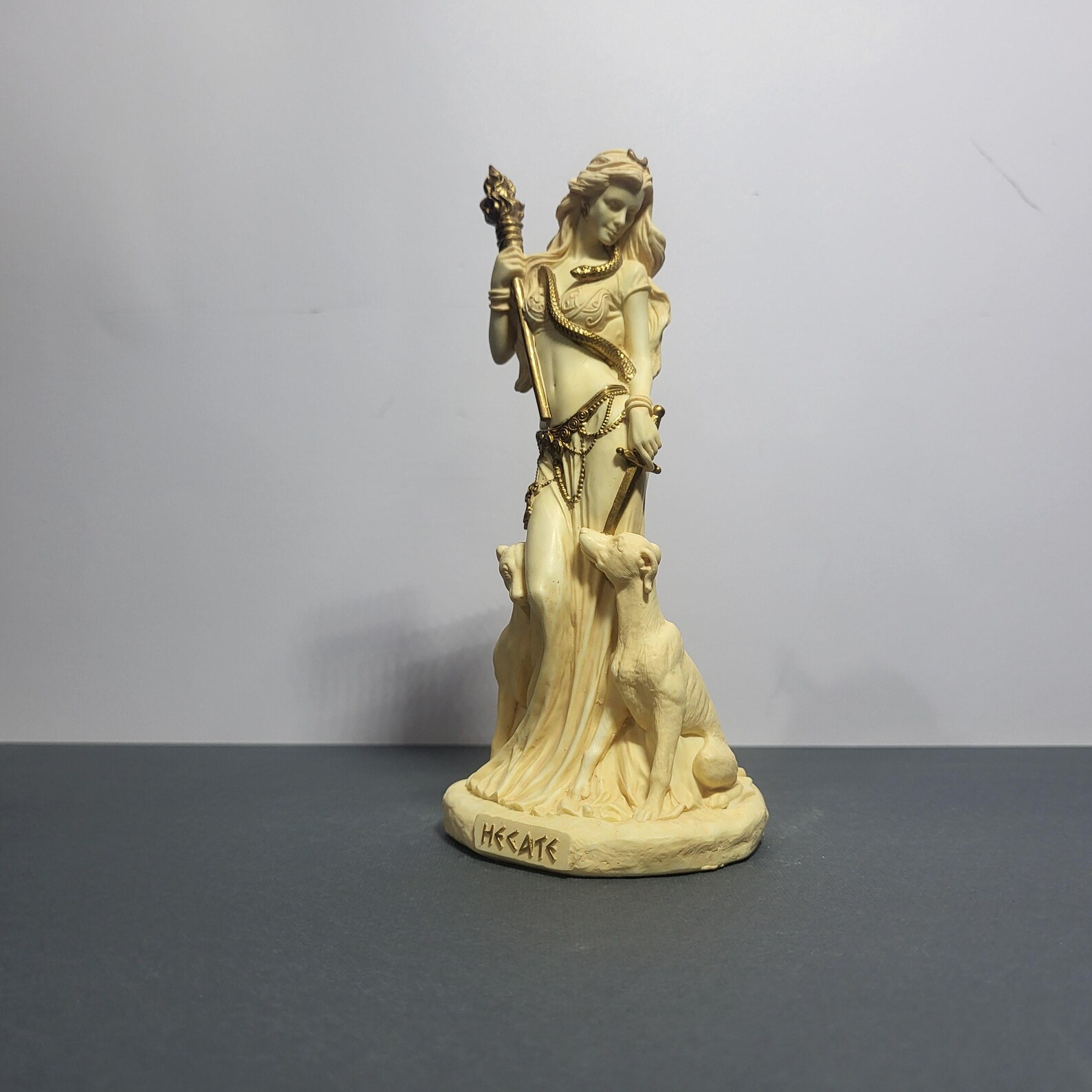 Hecate Goddess Statue Patina Color Statue 15.50cm - Etsy
