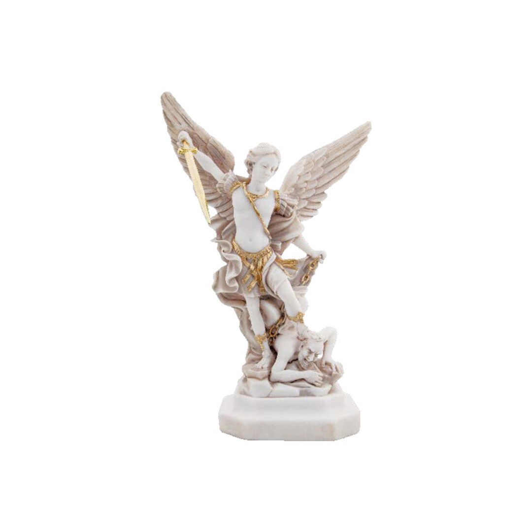 St Archangel Michael Statue Made of Alabaster 22cm - Etsy