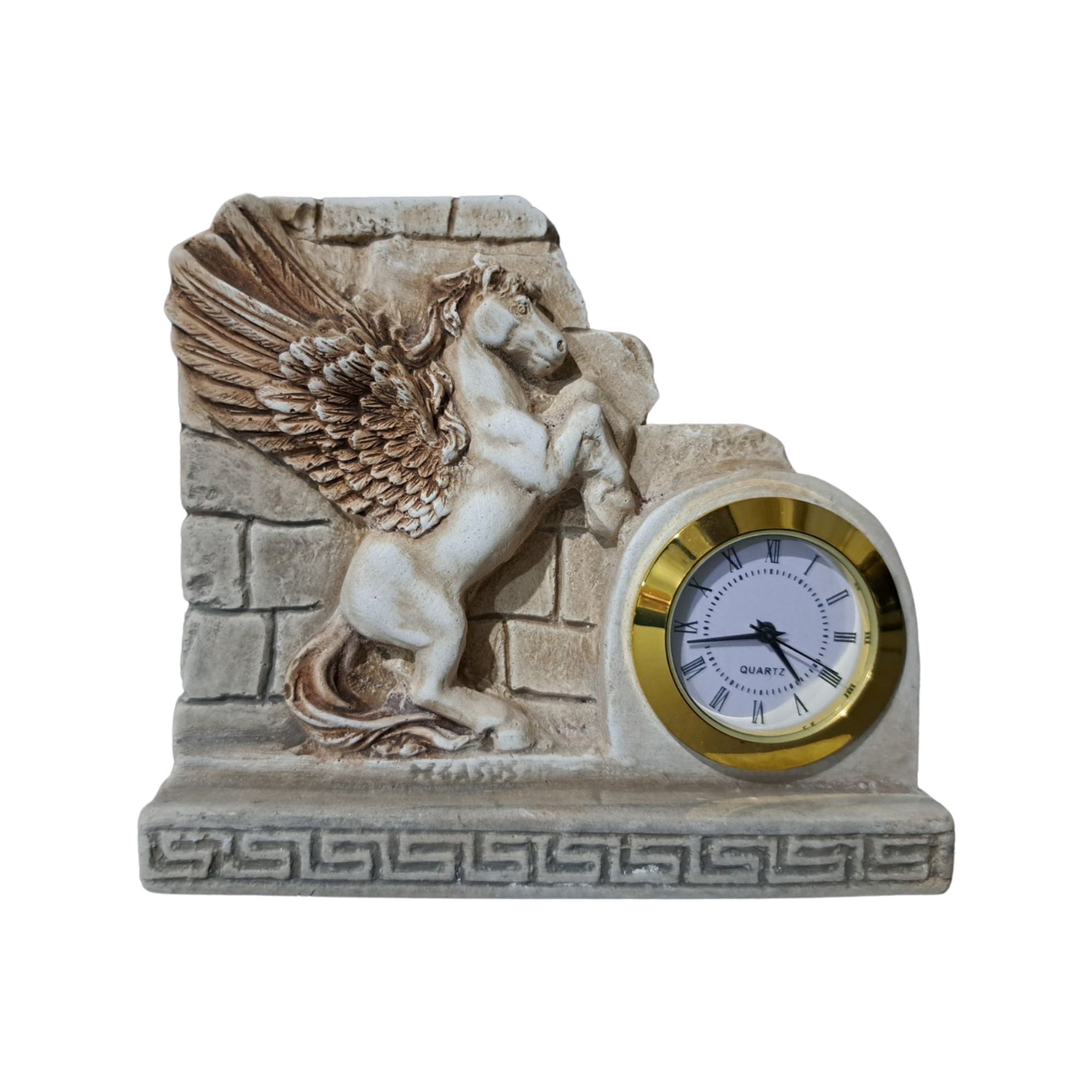 Table Clock Pegasus Ancient Greek Mythology Statue Made of Plaster - Etsy