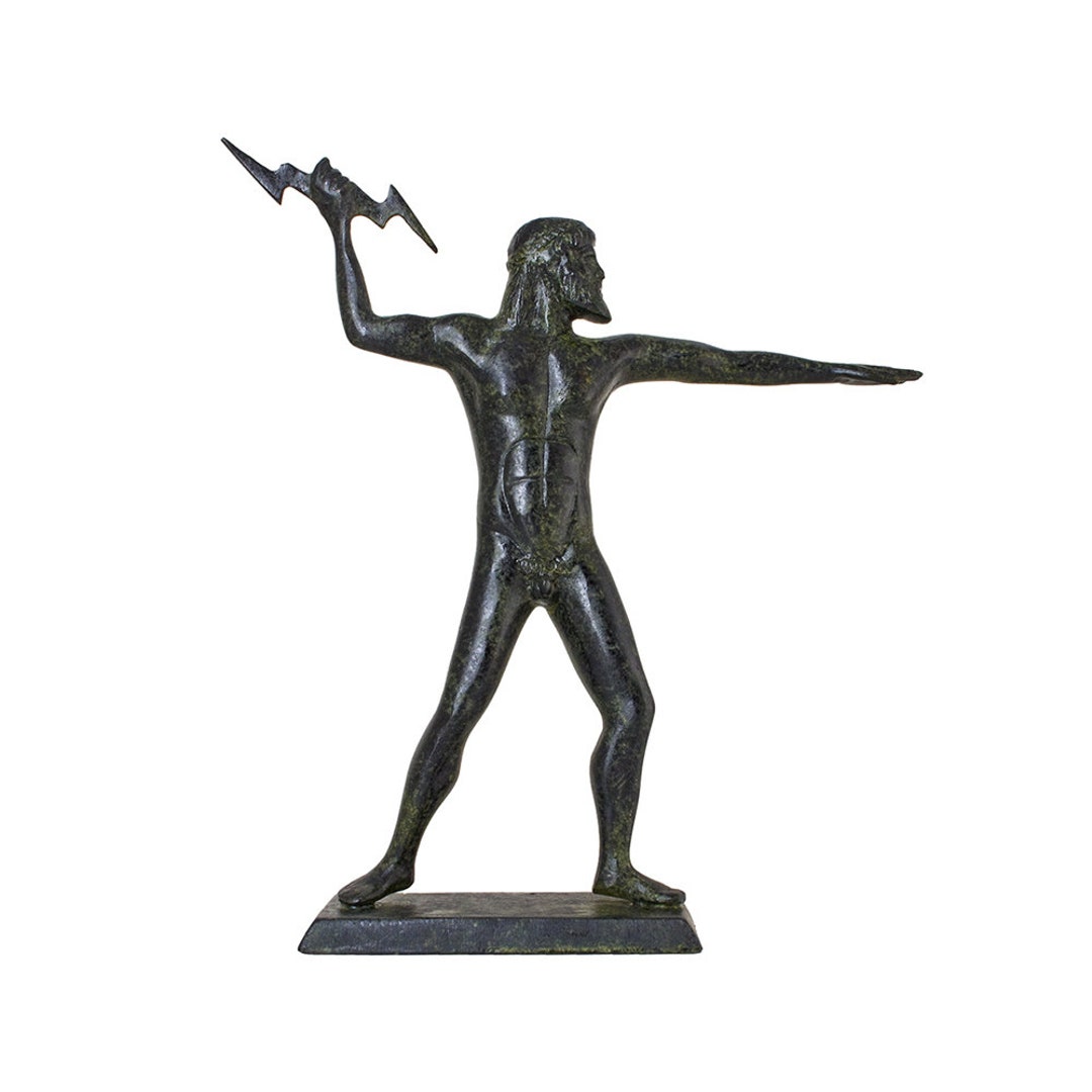 Zeus Bronze Sculpture Ancient Greek Roman Mythology Handmade Solid ...