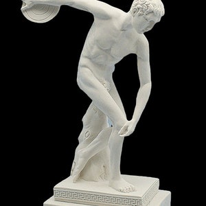 DISCOBOLUS OF MYRON Sculpture Ancient Greek Handmade Marble | Etsy