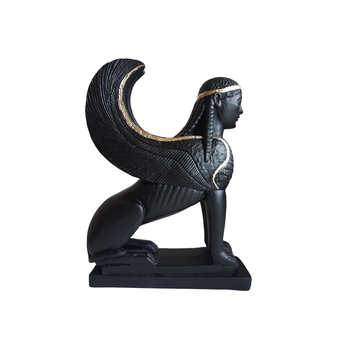 Sphinx Statue Ancient Greek Sculpture Black Handmade 21cm - Etsy