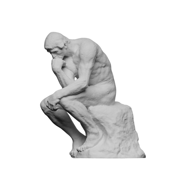 The Thinker by Auguste Rodin Sculpture Exact Replica Marble - Etsy