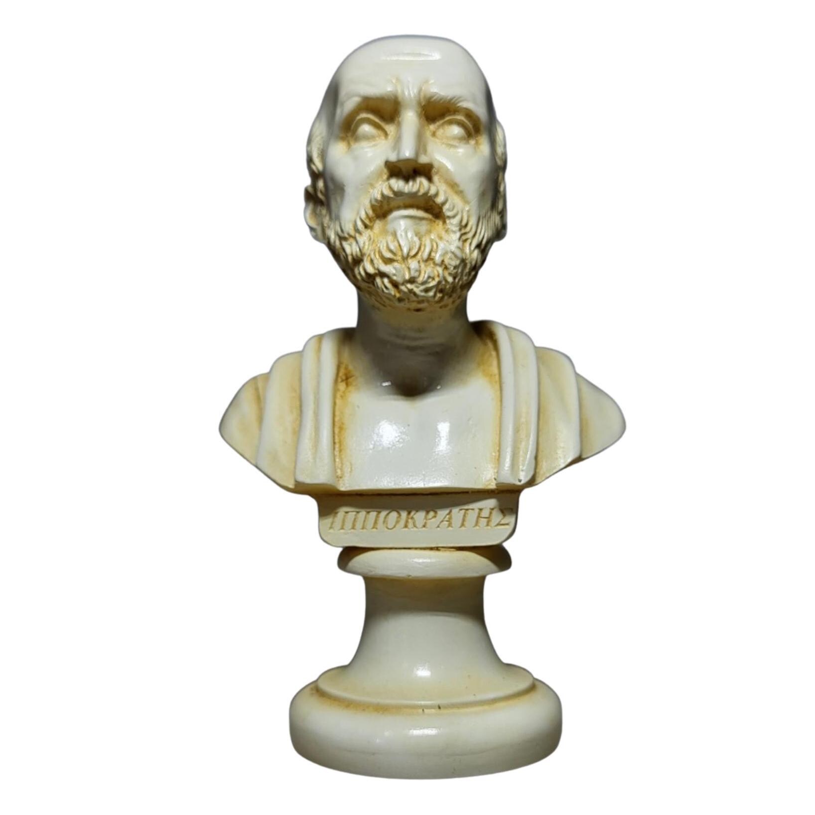 Hippocrates Bust Statue Ancient Greek Physician and Philosopher Patina ...