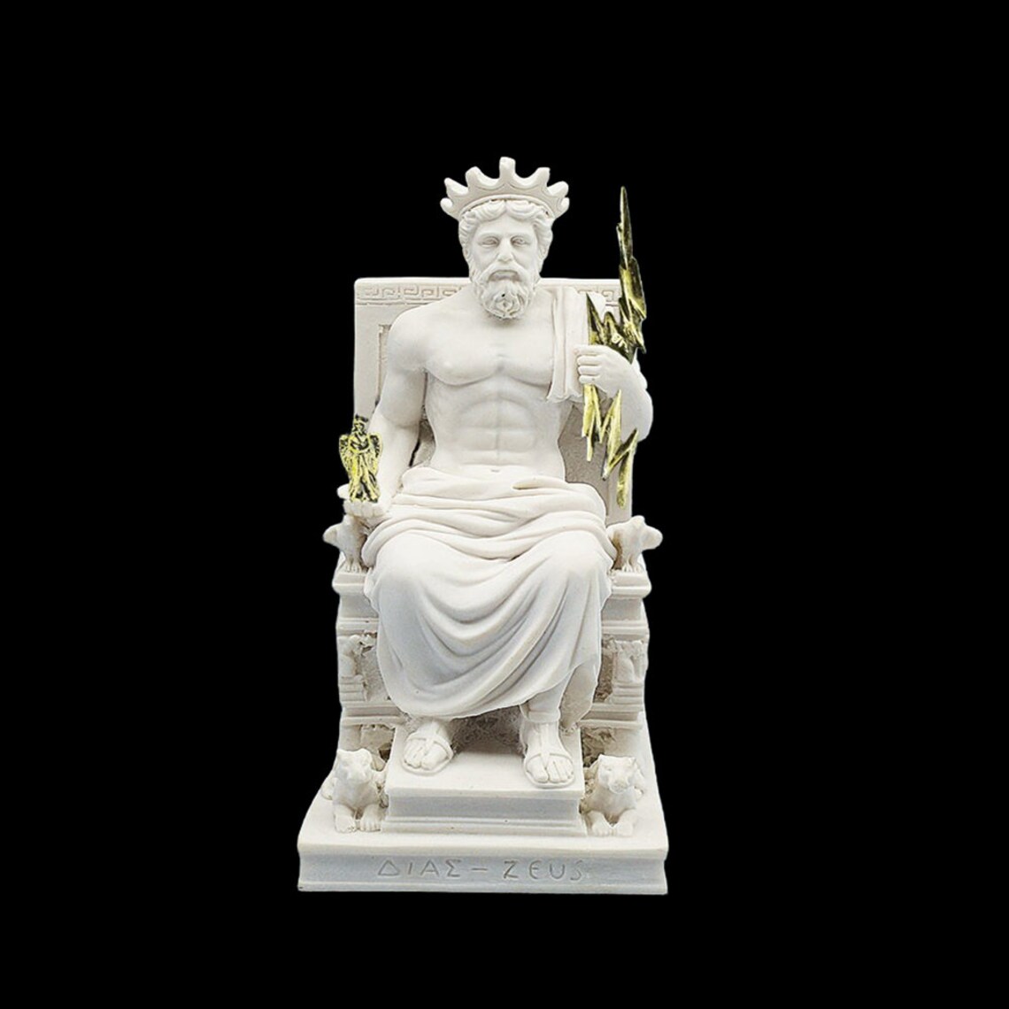 ZEUS JUPITER Sculpture Greek Roman Mythology God Marble - Etsy