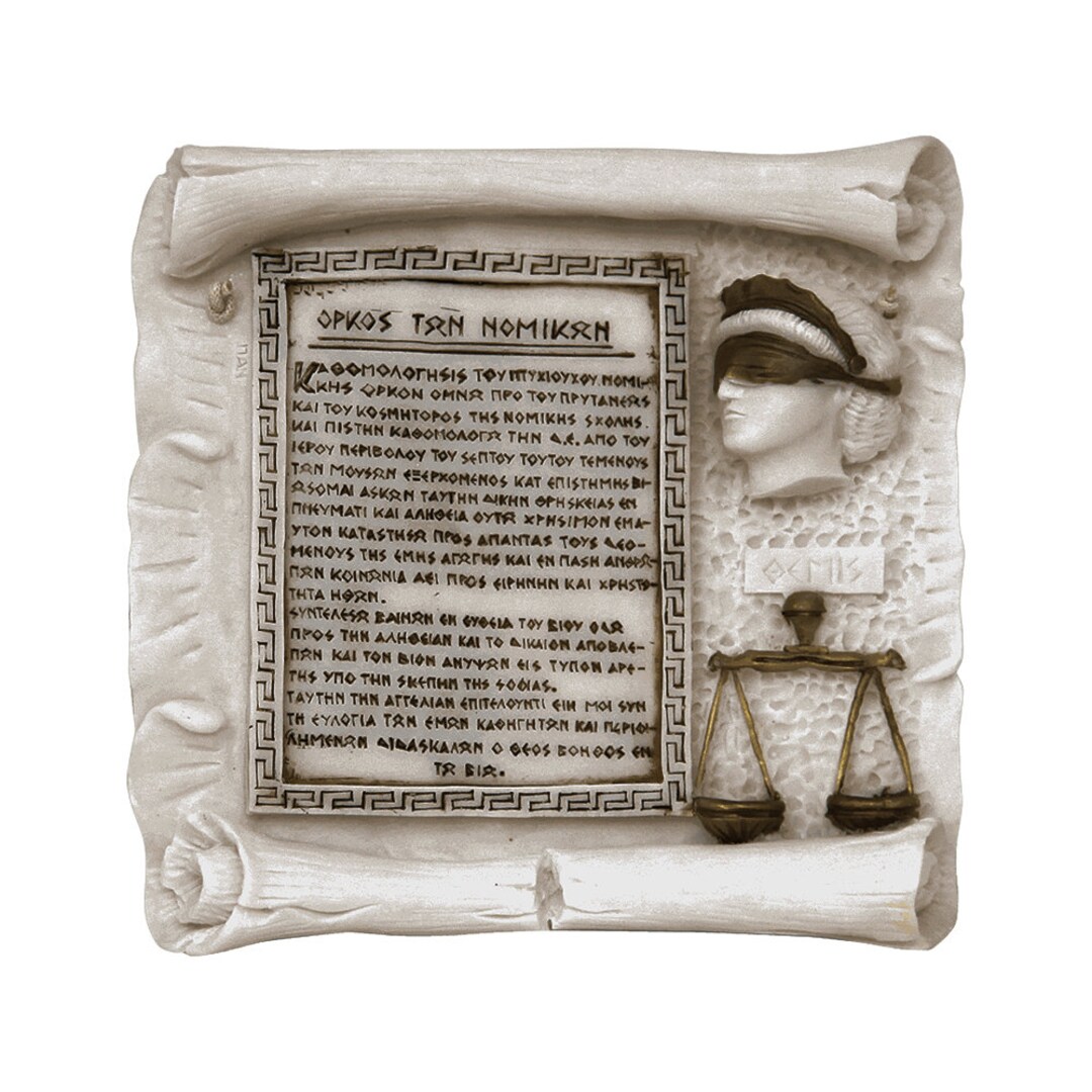 Lawyer Oath Sculpture Themis Goddess Sculpture Greek Handmade Alabaster ...