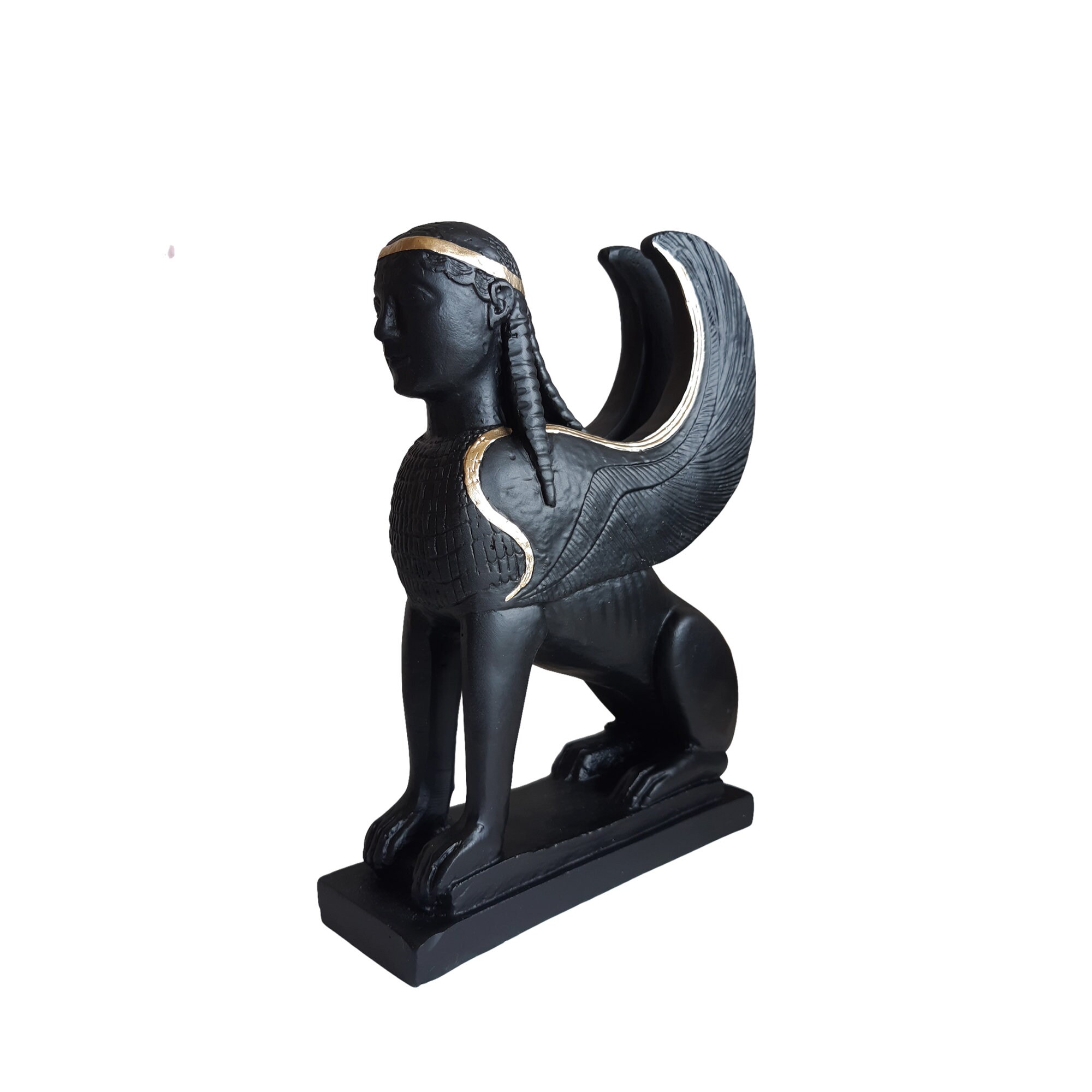 Sphinx Statue Ancient Greek Sculpture Black Handmade 21cm - Etsy