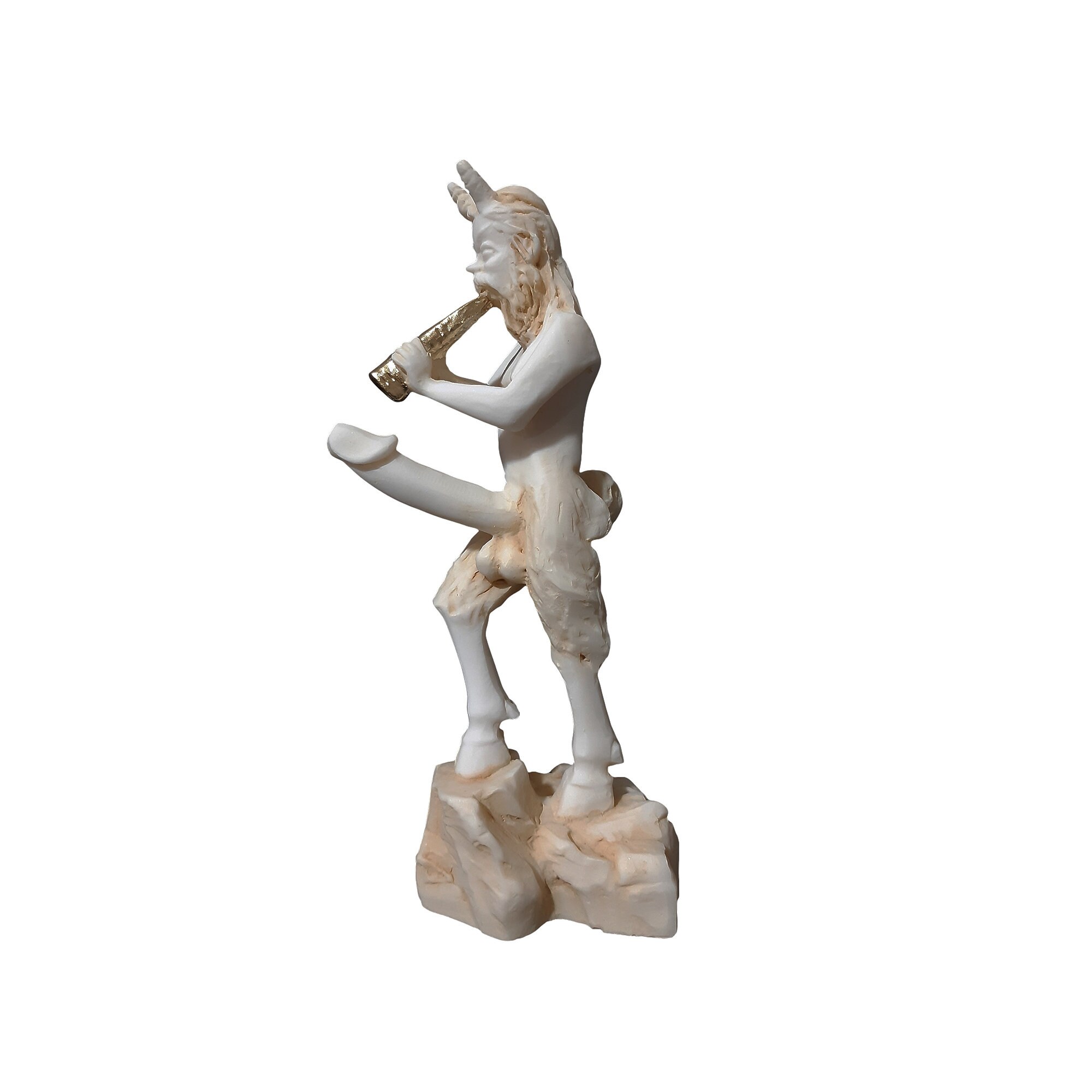 Pan God Statue Greek Handmade Alabaster Sculpture 18cm | Etsy