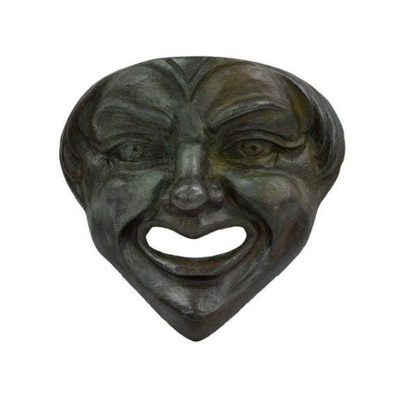 Ancient Greek Comedy Mask Sculpture Greek Handmade Alabaster - Etsy