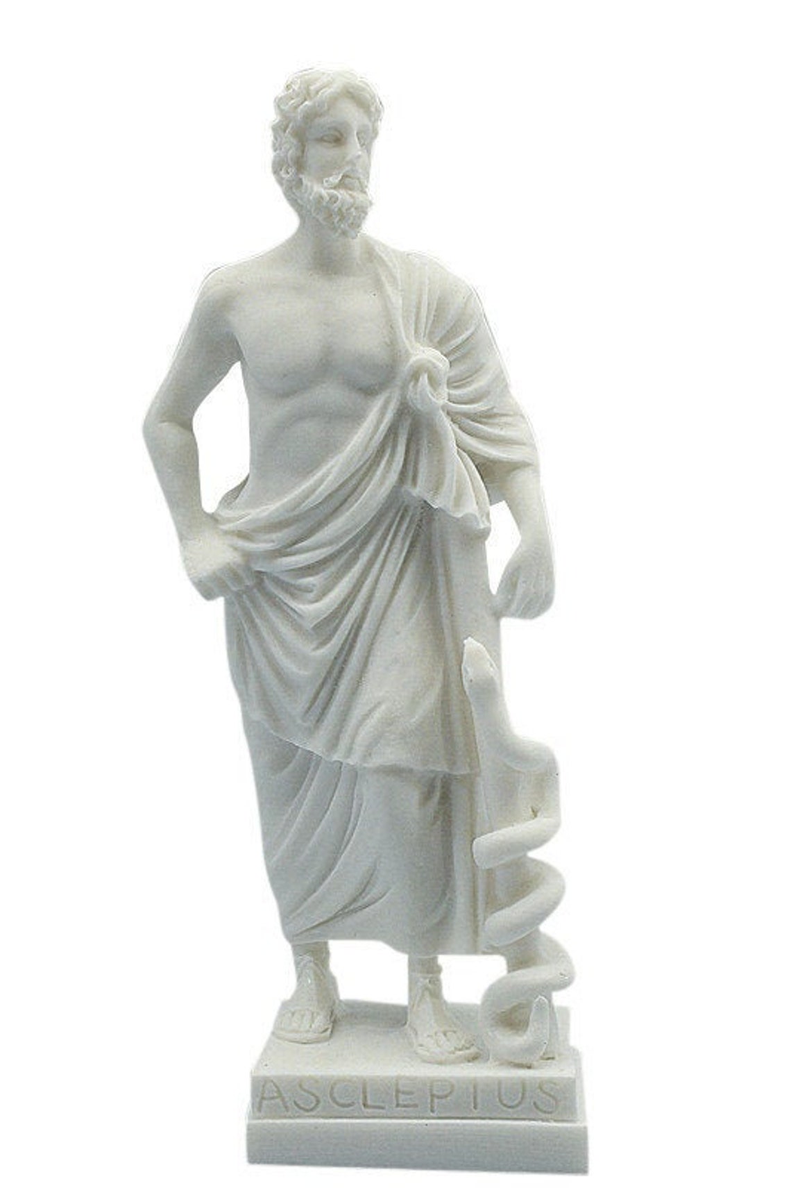 Asclepius Greek Roman God Marble Sculpture Handmade Mythology | Etsy